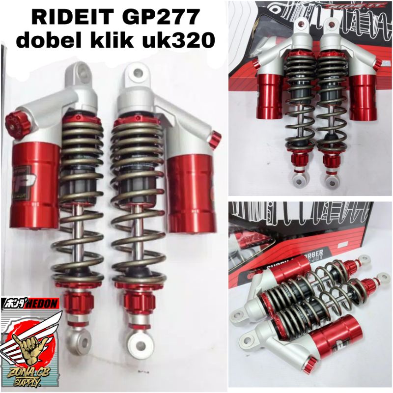 Jual shock ride it gp 277 series double klik click 320 / shockbreaker ...
