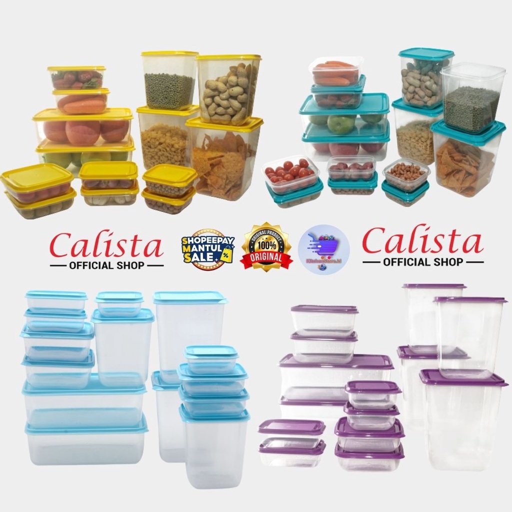 Jual TOPLES PLASTIK KOTAK KULKAS BENING KALISTA OTARU BENING 14 PCS SEALWARE FOOD CONTAINER ...