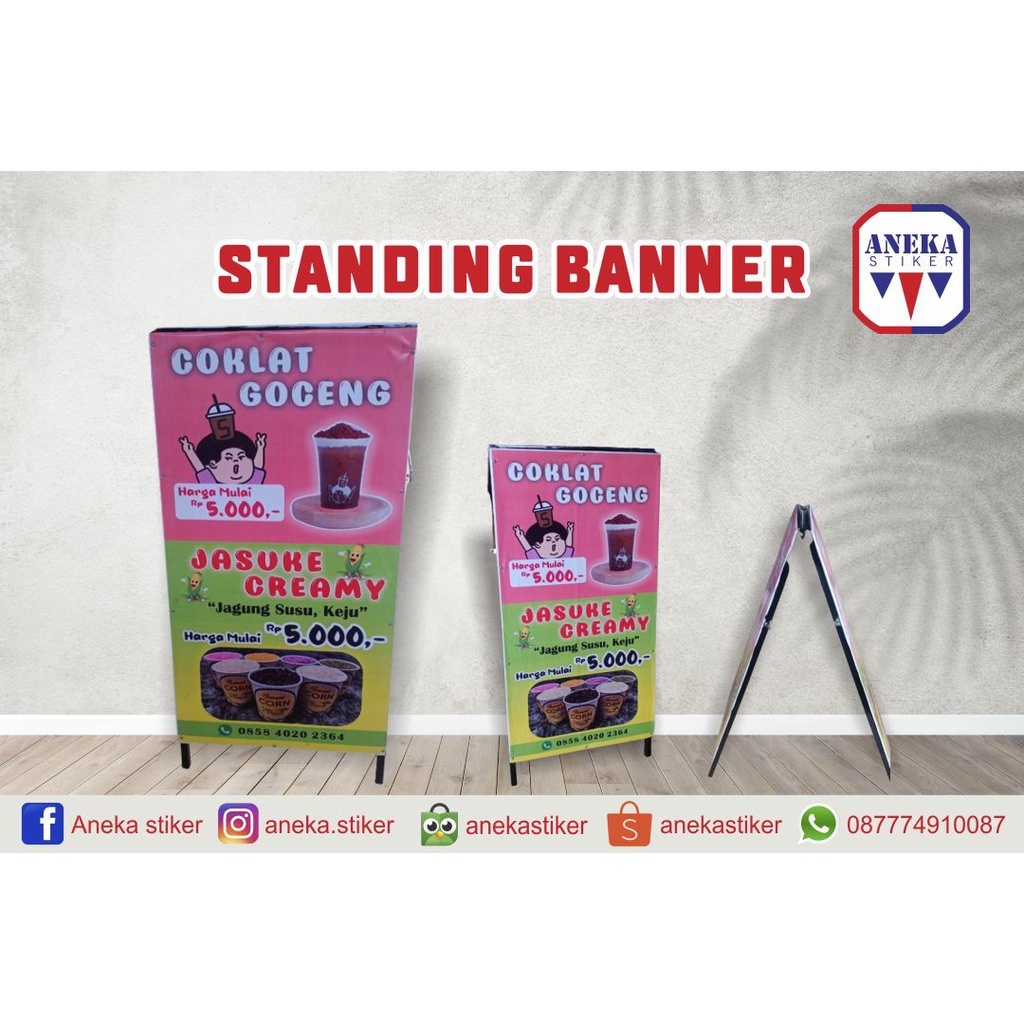 Jual Standing Banner Besi, A Banner, buat Promosi lebih kuat , tahan ...