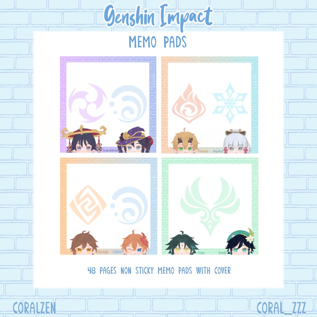 Jual Memo Pad Genshin Impact | Shopee Indonesia
