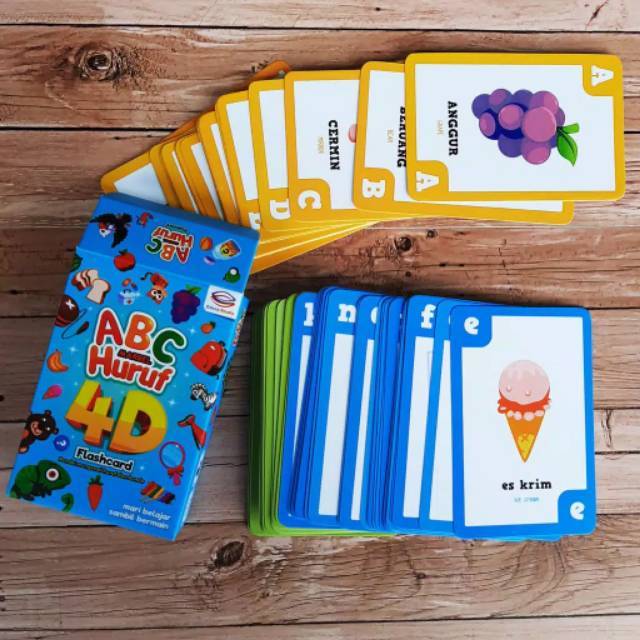 Jual Flash Card Marbel 4D Huruf Flashcard Huruf 4D | Shopee Indonesia