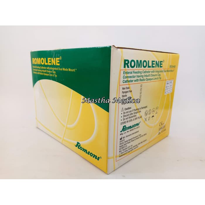 Jual Selang Makan NGT Feeding Tube Romolene Dewasa Romsons 8 FR PerBox ...
