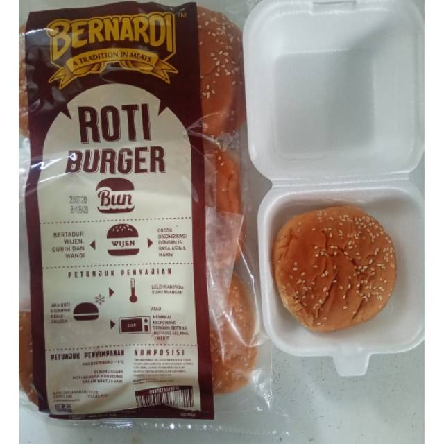 Jual Roti Burger Bernardi Wijen isi 6 ( Frozen ) | Shopee Indonesia