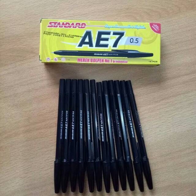 Pulpen standard AE7 Hitam (PERLUSIN) | Shopee Indonesia