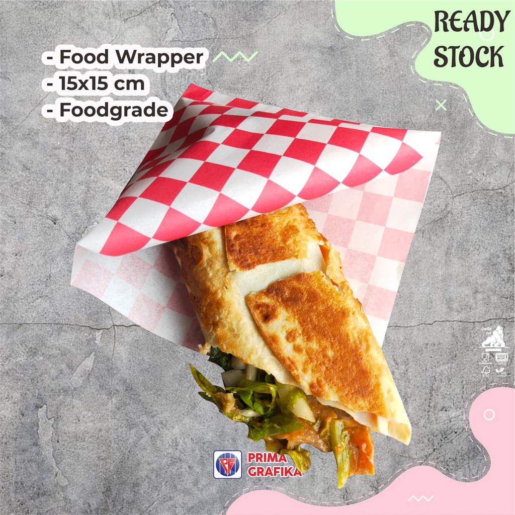 Jual Motif Catur Food Wrapper Bungkus Kantong Burger Sandwich Waffle ...