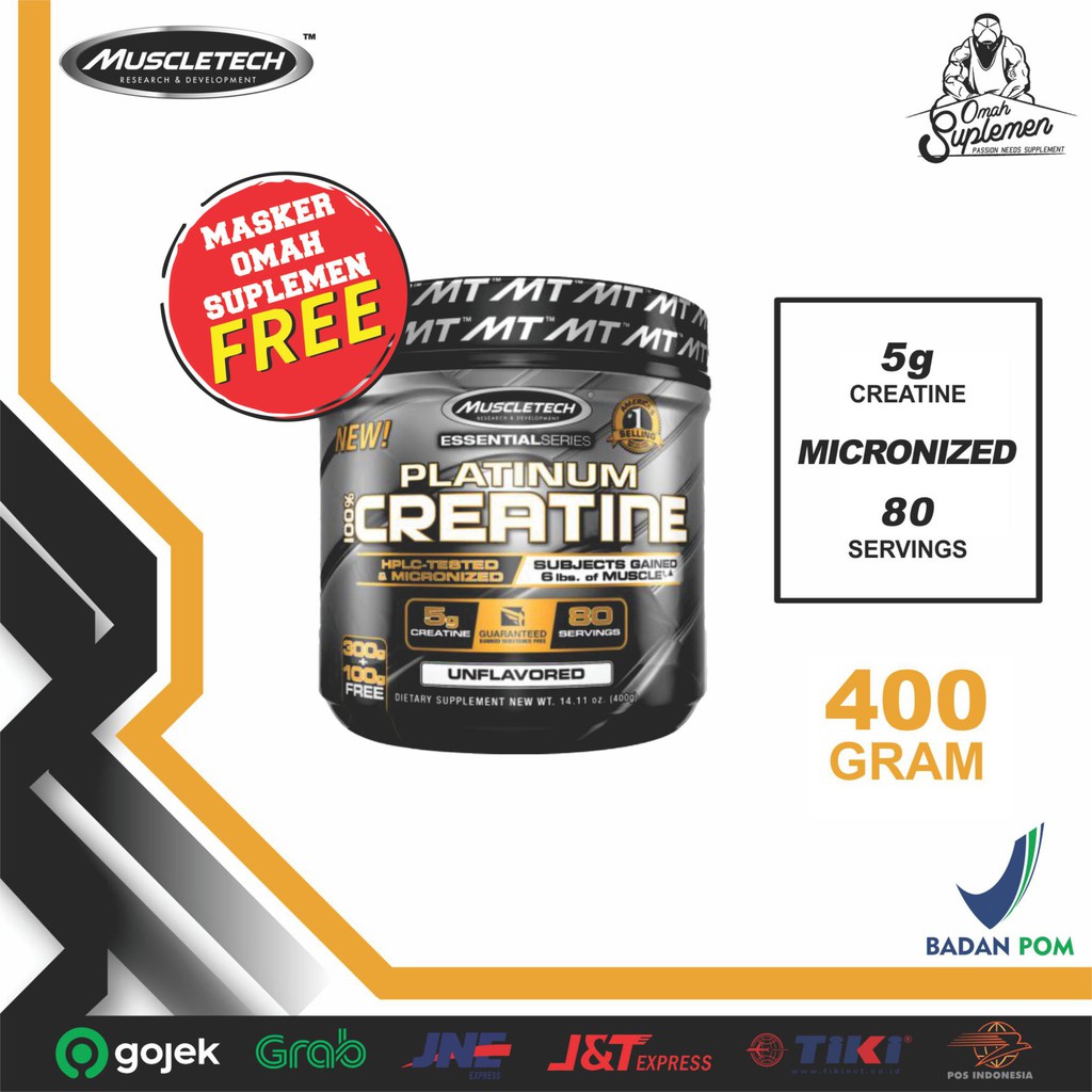 Jual Muscletech Platinum Creatine 400 gr 80 serving creatine muscletech ...