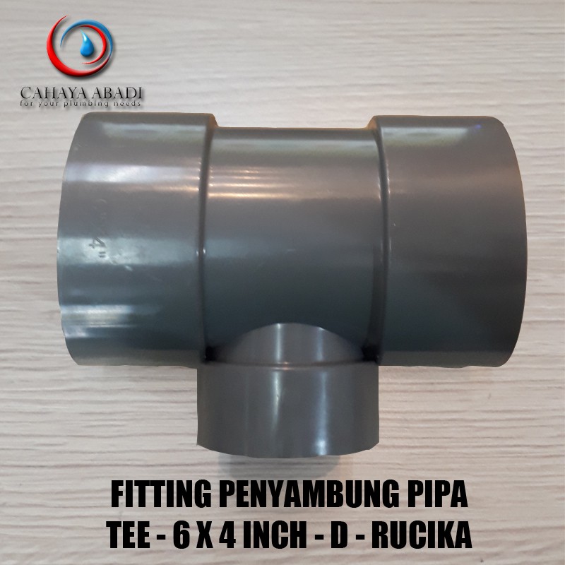 Jual GROSIR - FITTING PIPA - TEE - 6 X 4 INCH - D - RUCIKA | Shopee ...