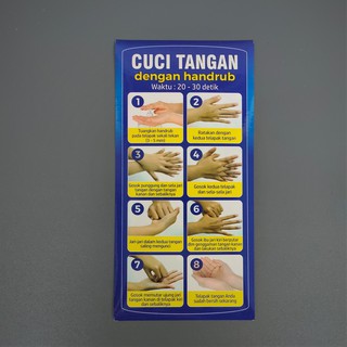 Jual Stiker Mirror/Chromo Petunjuk Cuci Tangan dg Handrub | Shopee ...