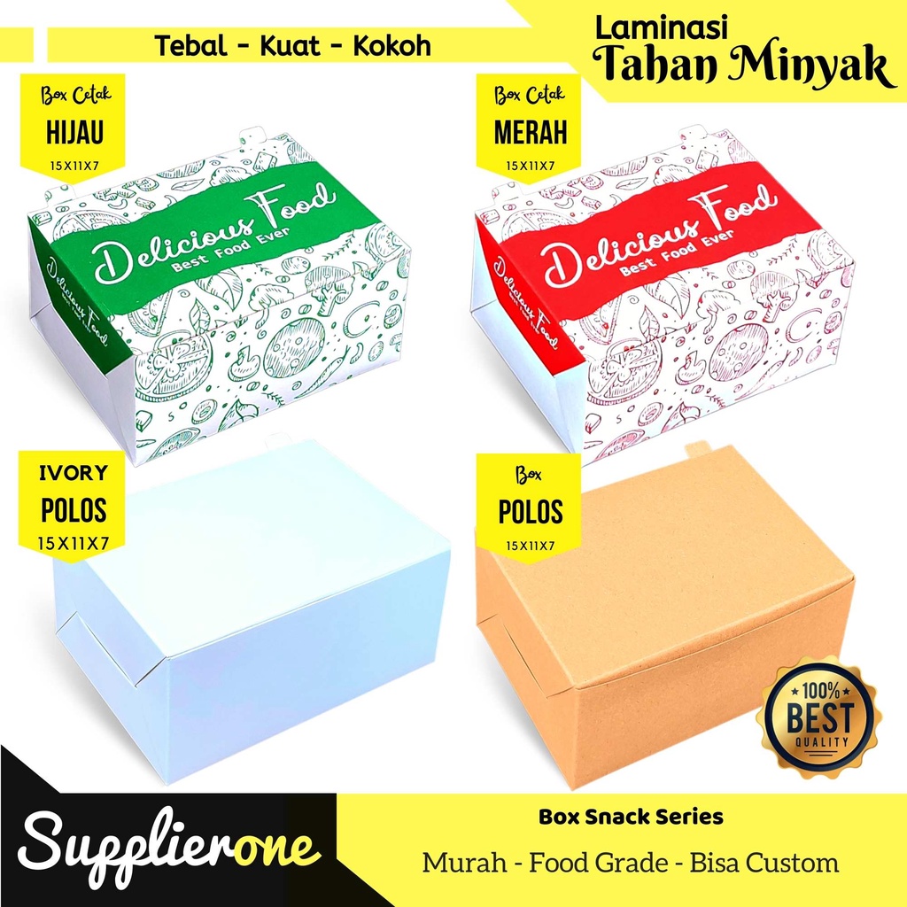 Jual Dus Snack 15x11x7 / Dus Kue / Dus cemilan / Box Makanan / Box ...