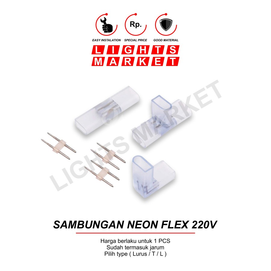 Jual Penyambung LED NEON FLEX Konektor Sambungan Antara Neon Flex 220v ...