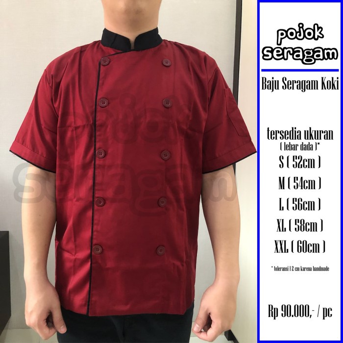 Jual PRIA-KOKI-SERAGAM- BAJU SERAGAM KOKI / CHEF // LENGAN PENDEK ...