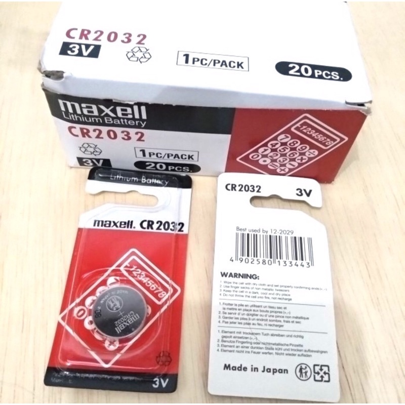 Jual Baterai Maxell CR2032 Maxell CR 2032 Lithium Maxell 2032 Original ...