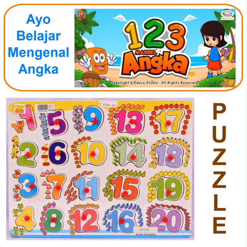 Puzzle Kayu Angka MAINAN ANAK | Shopee Indonesia