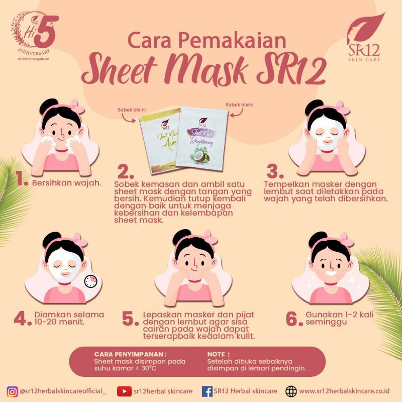 Jual SR12 SHEET MASK/ MASKER WAJAH | Shopee Indonesia