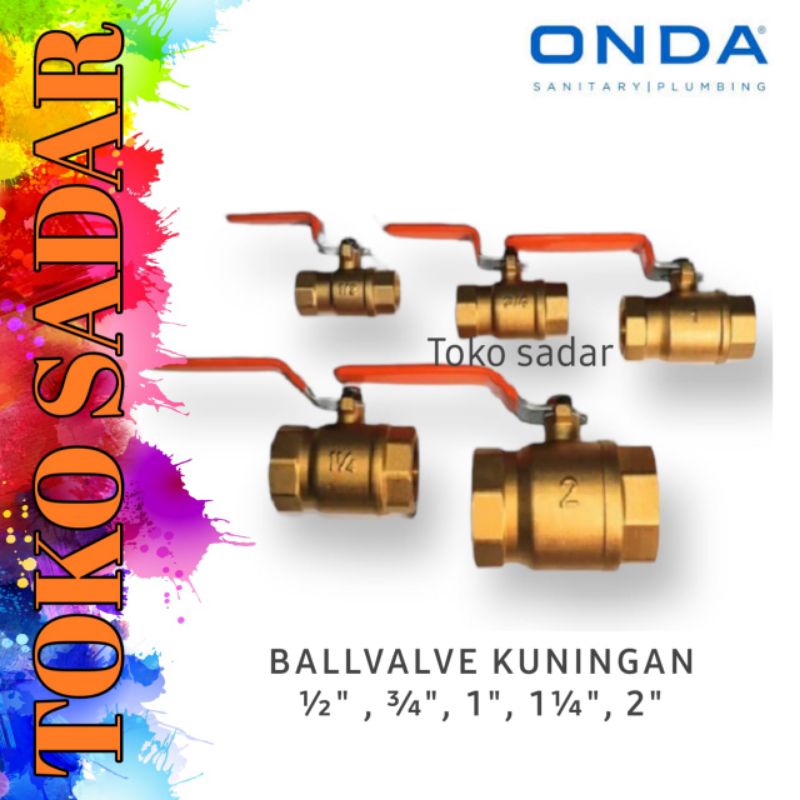 Jual onda ballvalve katup kuningan 3/4 inch stopkran ball valve | Shopee Indonesia