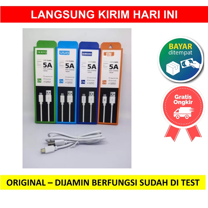 Jual Kabel Data Realme Realmi Real Me Mi C70 5A Micro USB Merek 1 Meter ...