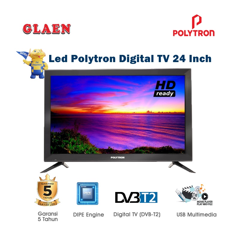 Jual Led Tv Digital Polytron 24 Inch PLD-24V0853 | Tv Led Polytron ...
