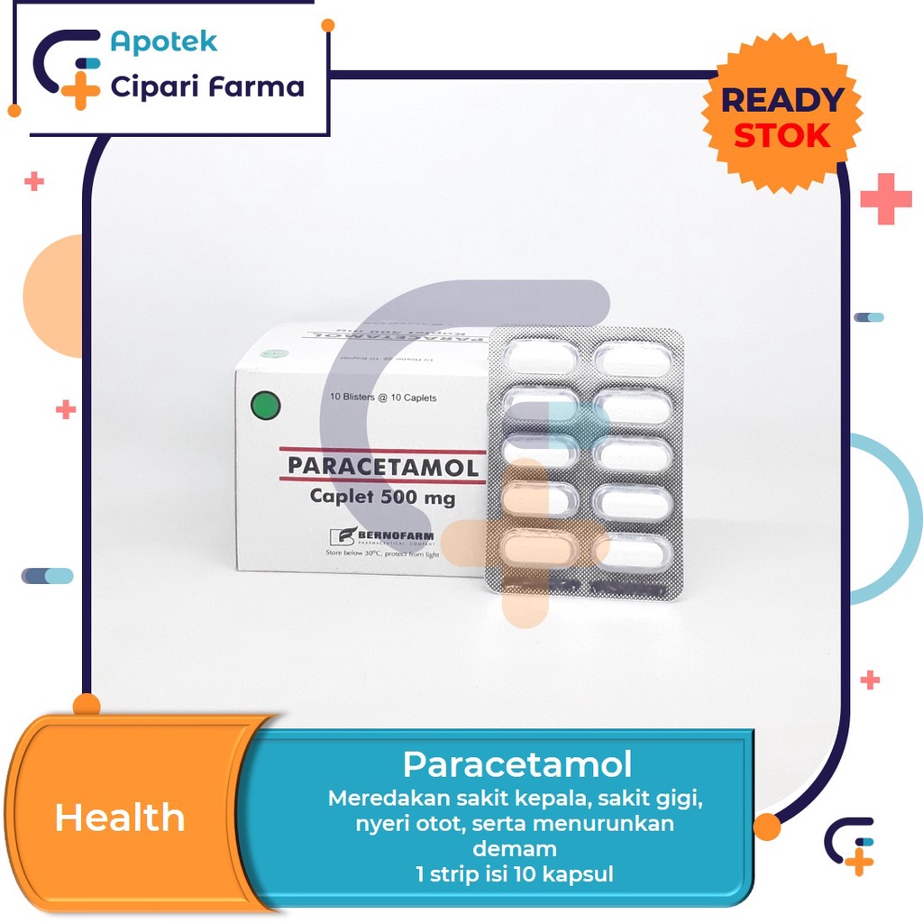 Jual Paracetamol 500mg Obat Pereda Demam | Sakit Kepala | Sakit Gigi ...