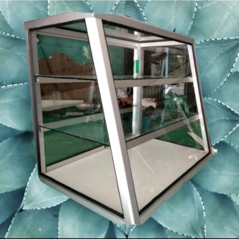 Jual Etalase kaca 70x55x40 / miring. lurus L35 | Shopee Indonesia