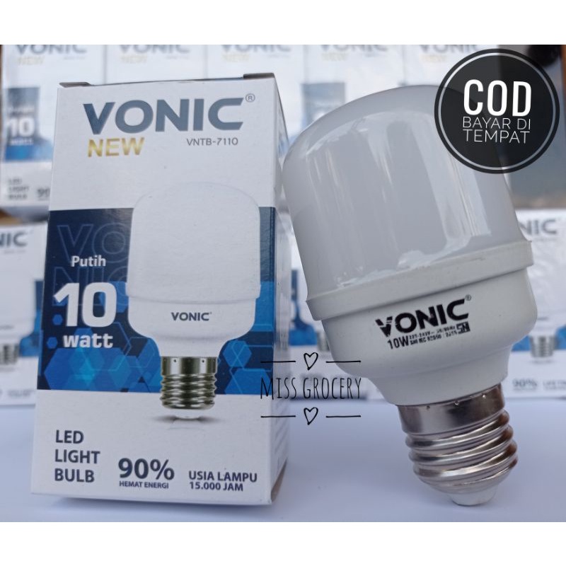 Jual Lampu Led Putih Tabung Pijar Bohlam Vonic 10 Watt / Lampu Hemat Energi | Shopee Indonesia