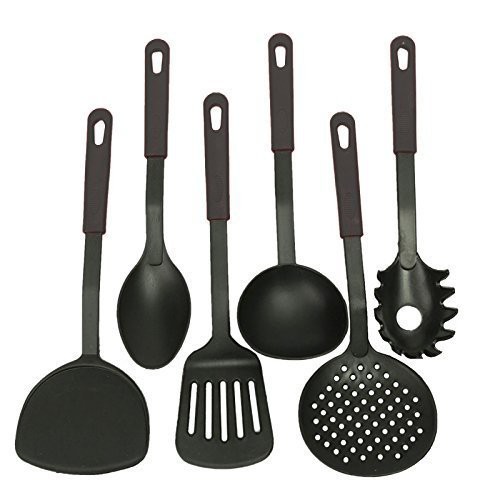 Jual ALAT MASAK SPATULA SET 6 - BLACK | Shopee Indonesia