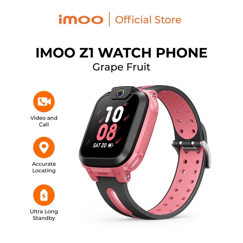 Jual IMOO Watch Phone Z1 Pink HD Video Call Ultra Long Standby 7 Day Realtime GPS Anak Water ...