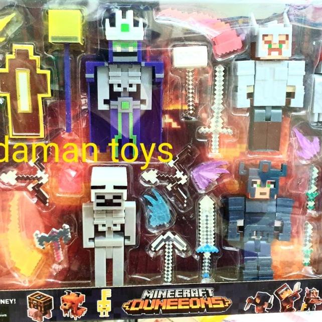 Jual Mainan Figure Minecraft Dungeons Toys illager Golem Figures/Mine ...