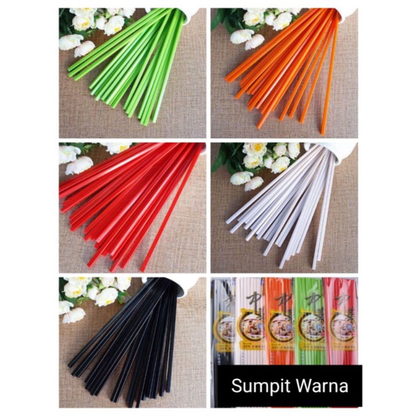 Jual SUMPIT GADING PLASTIK MELAMIN WARNA ISI 5 PASANG Indonesia|Shopee ...
