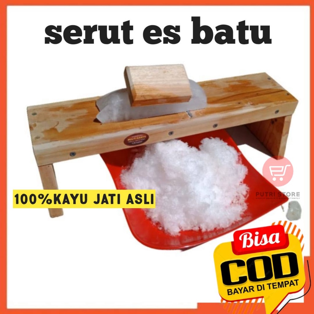 Jual Serutan es batu manual cocok untuk membuat es kepal 100% kayu ...