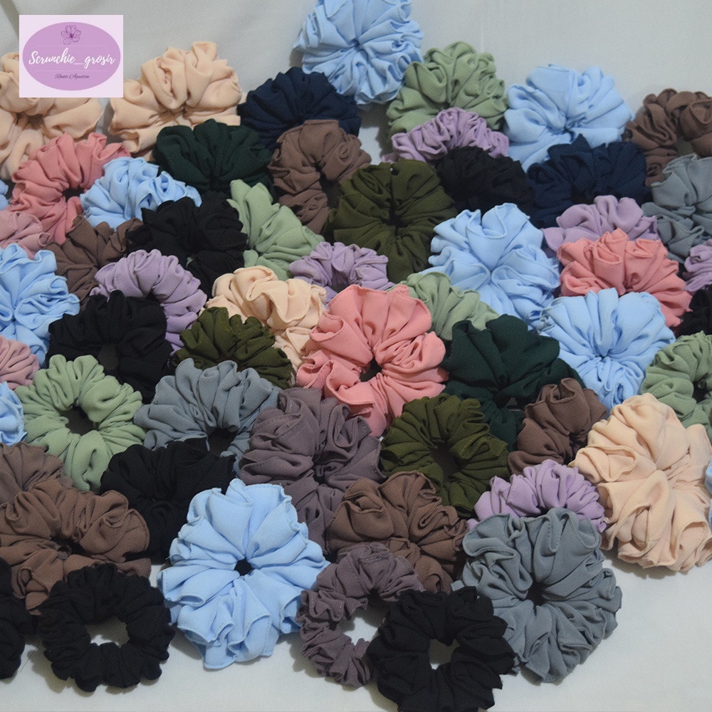 Jual SCRUNCHIE GROSIR- IKAT RAMBUT CANTIK WARNA WARNI HARGA GROSIR ...