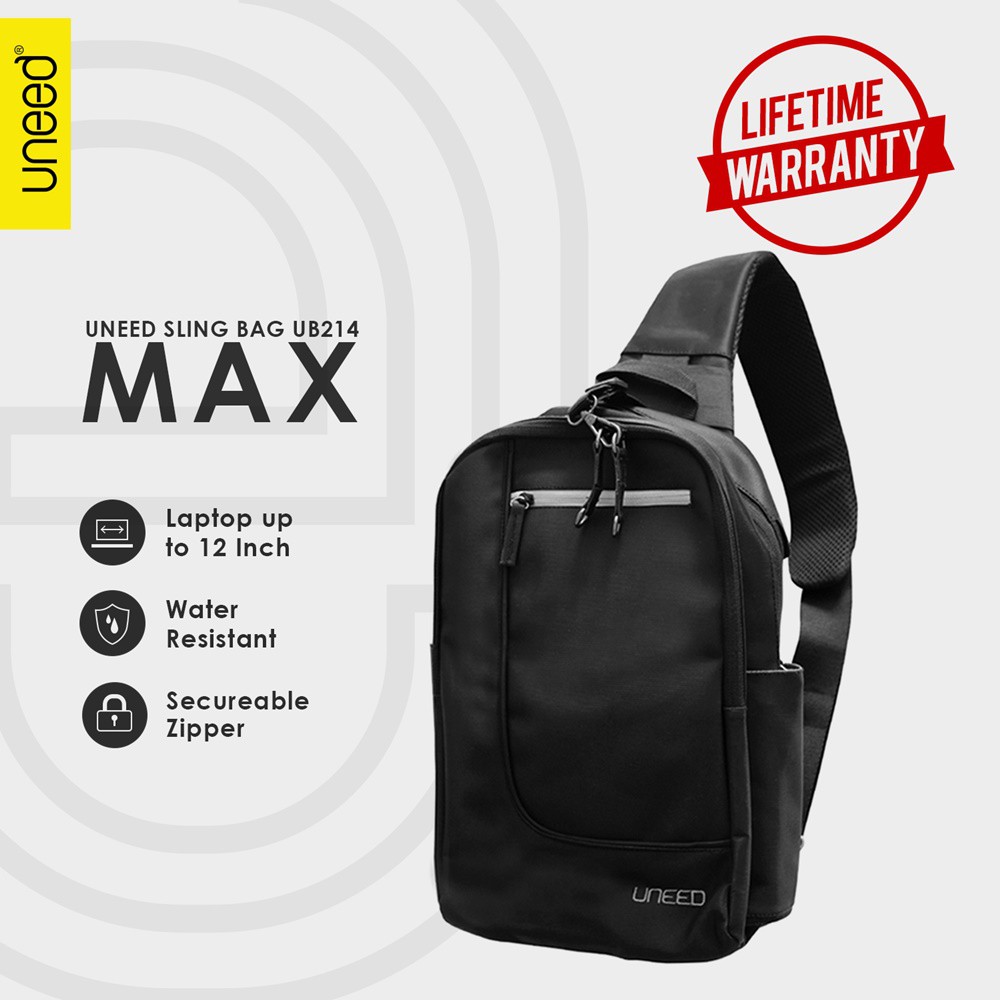 Jual Uneed MAX Tas Selempang Pria / Sling Bag Pria Water Resistant ...