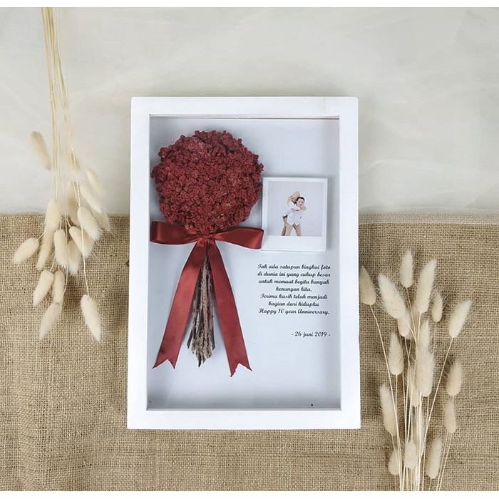 Jual Figura Bunga Edelweis Frame Bingkai Kaca Ukuran Besar 40 x 30 cm ...