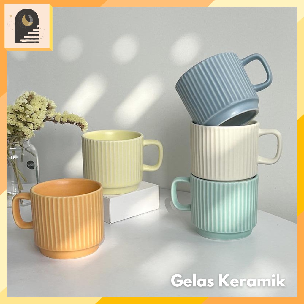 Jual Either.id - Gelas Korea Estetik Gelas Keramik Aesthetic Home Cafe ...