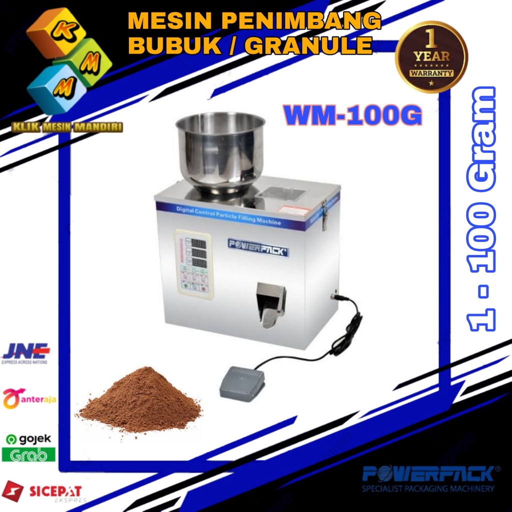 Jual Mesin Penimbang Bubuk Granule Weighing Machine WM-100G POWERPACK ...