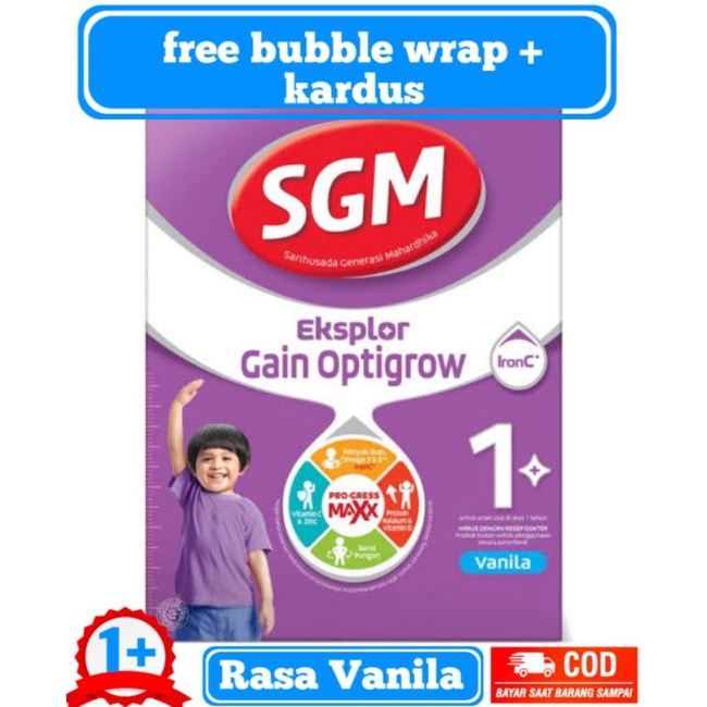 Jual SGM Eksplor Gain Optigrow 1+ rasa vanila 400g | Shopee Indonesia