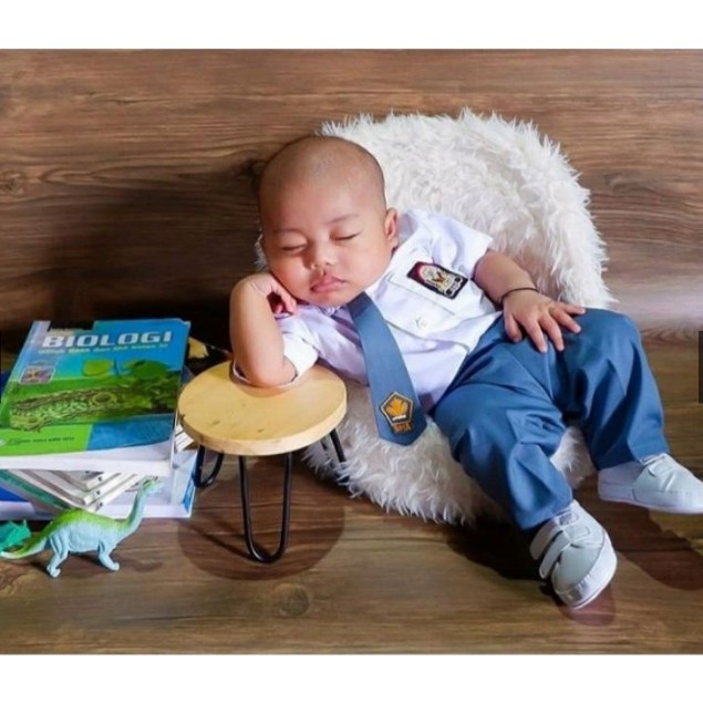 Jual SERAGAM SMU NEWBORN/BAJU BAYI/KOSTUM BAYI PHOTOSHOOT/SERAGAM MINI ...