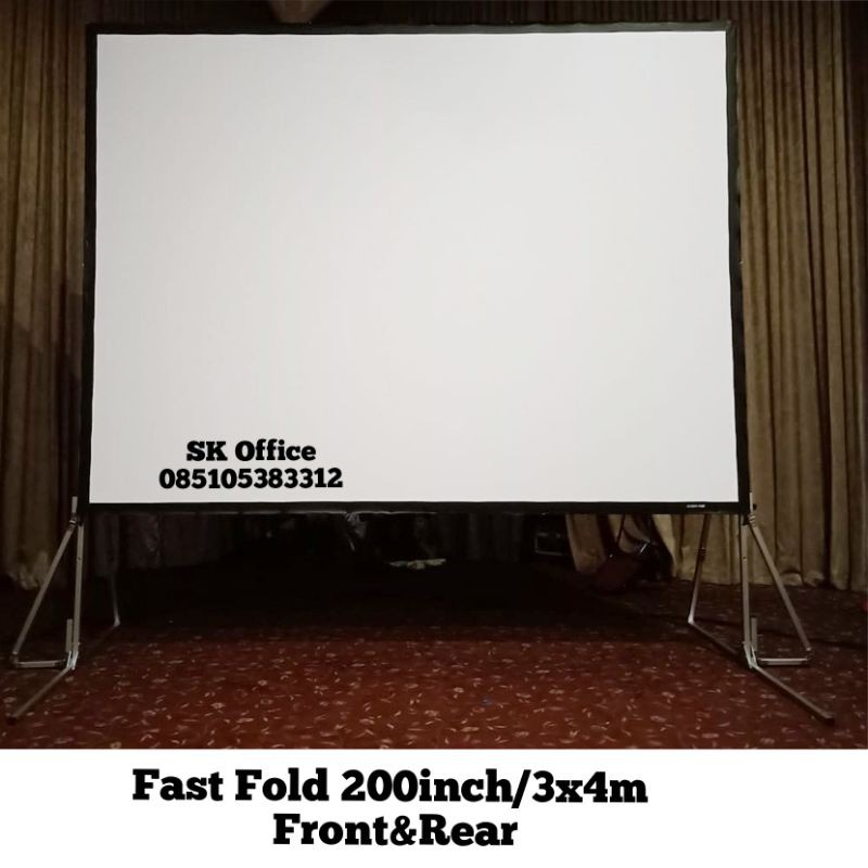 Jual Layar Fast Fold 200inch /3x4m merk SCREEN PRO Fastfold Combo ...