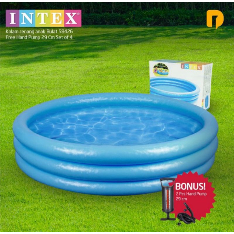 Jual KOLAM RENANG ANAK JUMBO BESAR PORTABLE INTEX BULAT KARET SWIMMING ...