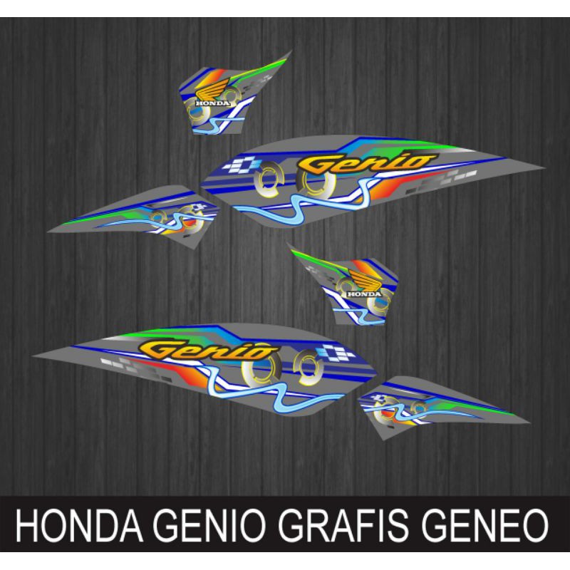 Jual STIKER STRIPING MOTOR DECAL VARIASI HONDA GENIO GRAFIS GENEO PART ...