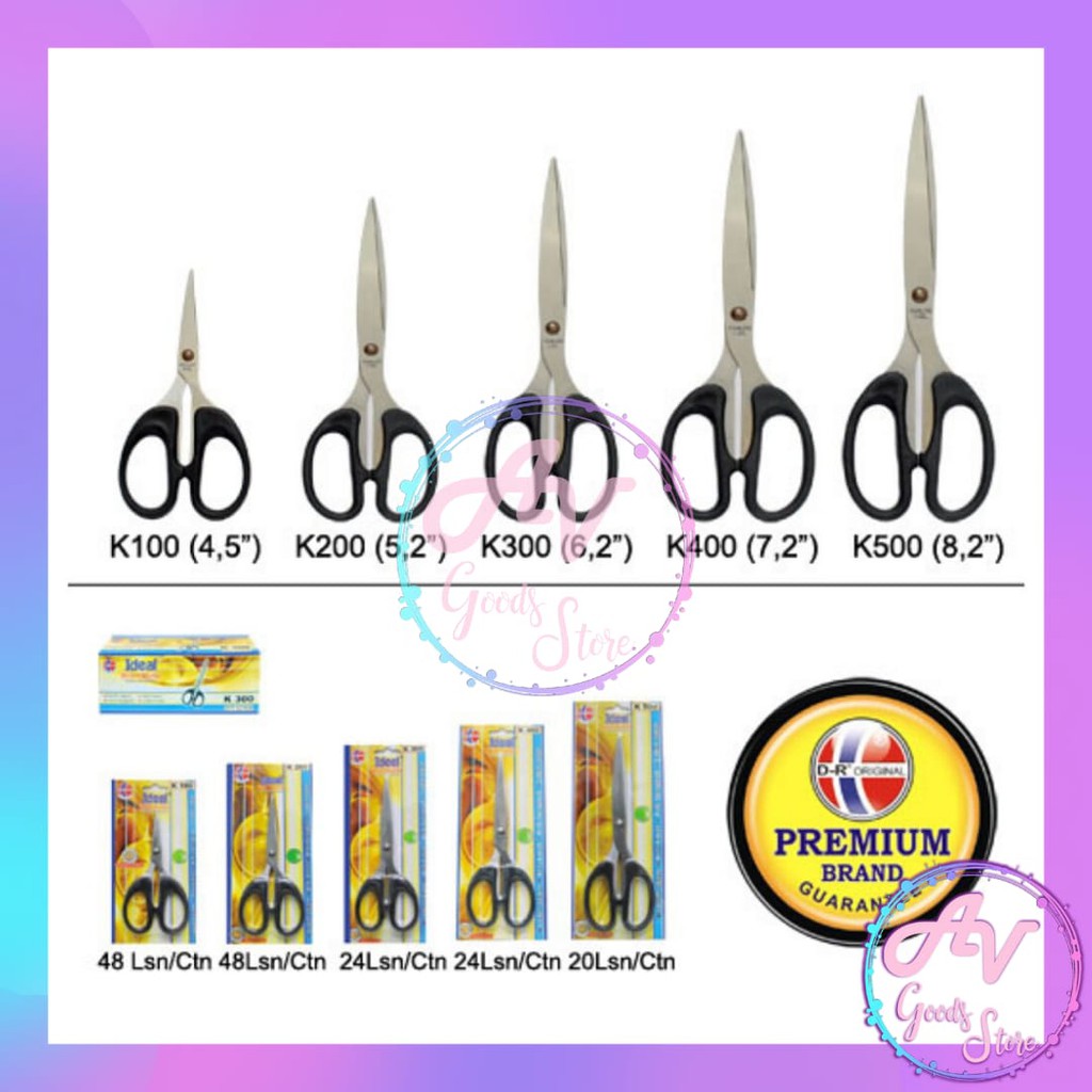 Jual gunting / scissor / gunting kertas besi stainless / GUNTING IDEAL ...