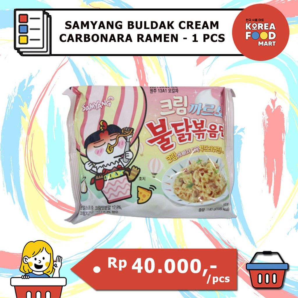 Jual SAMYANG BULDAK CREAM CARBONARA / RAMEN KOREA | Shopee Indonesia