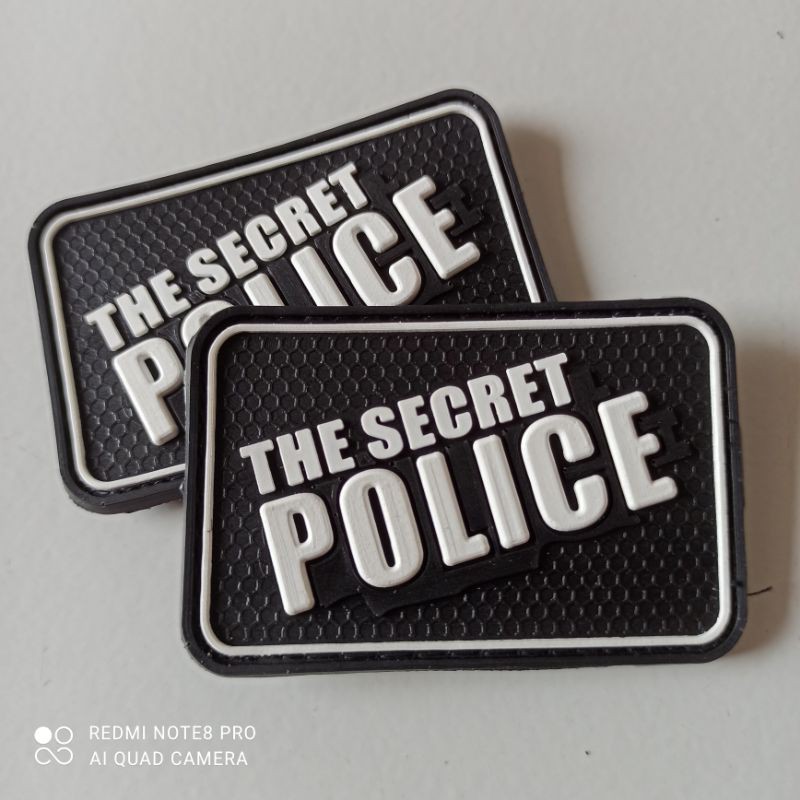 Jual PATCH RUBBER TULISAN THE SECRET POLICE POLISI TEMPELAN KARET ...