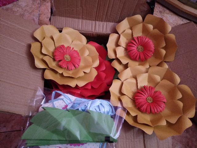 Paper flower 13 bunga free bunting flag | Shopee Indonesia