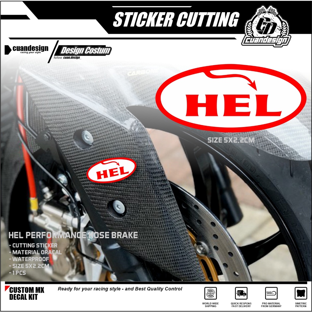 Jual CUTTING STICKER LOGO HEL SELANG REM UKURAN 5 CM | Shopee Indonesia