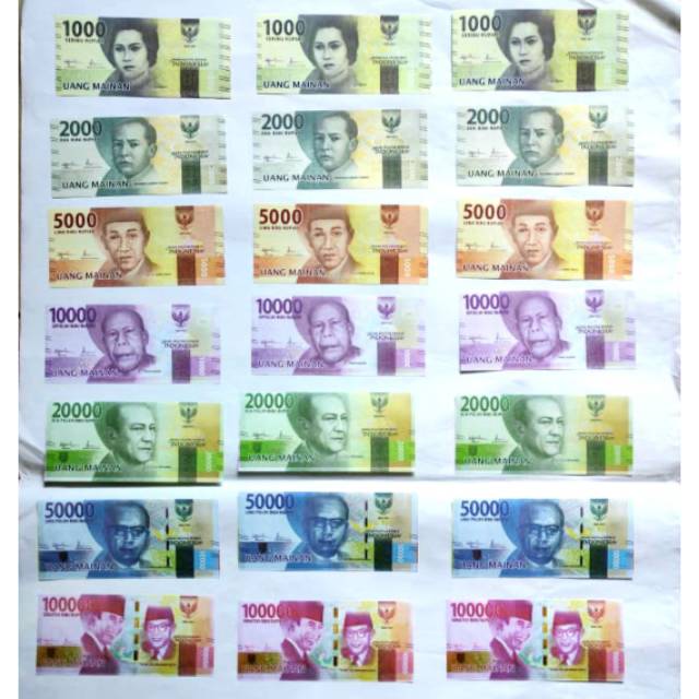 Jual Uang mainan 21 lembar | Shopee Indonesia