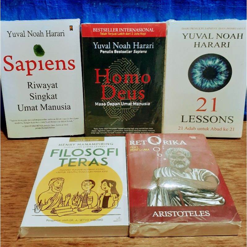 Jual Paket 5 Buku Homo Deus 21 Lesson Retorika Sapiens Filosofi Teras ... Jual Paket 5 Buku Homo Deus 21 Lesson Retorika Sapiens Filosofi Teras ...