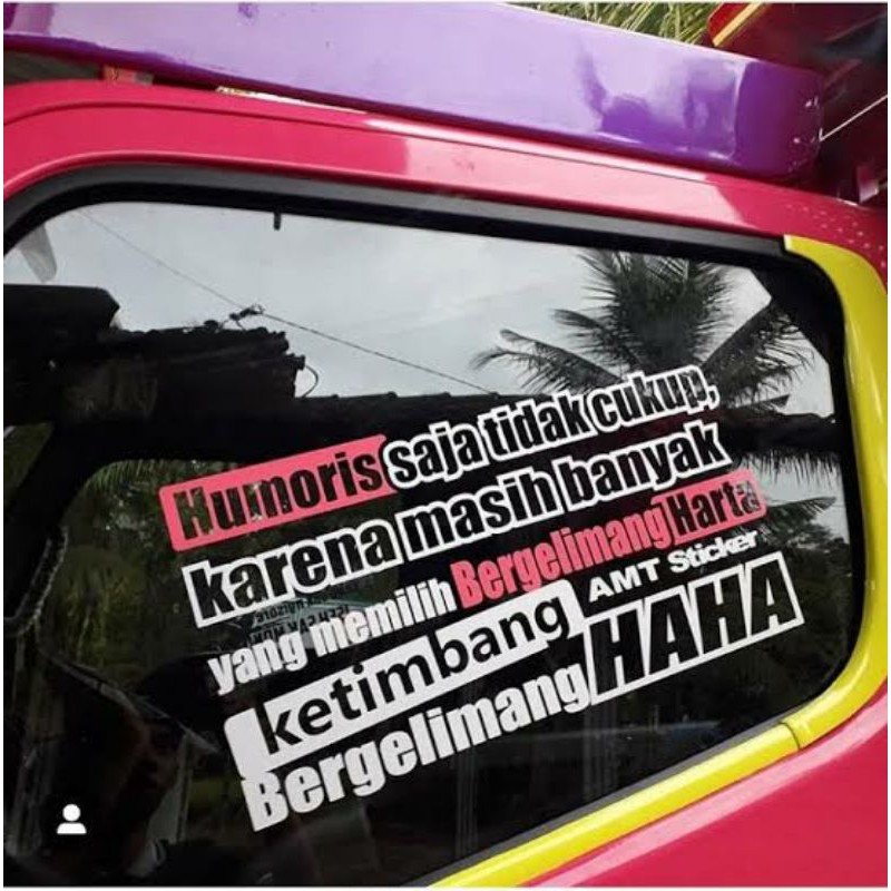 Jual STICKER KACA PINTU TRUCK PICK UP KATA KATA PINTU | Shopee Indonesia
