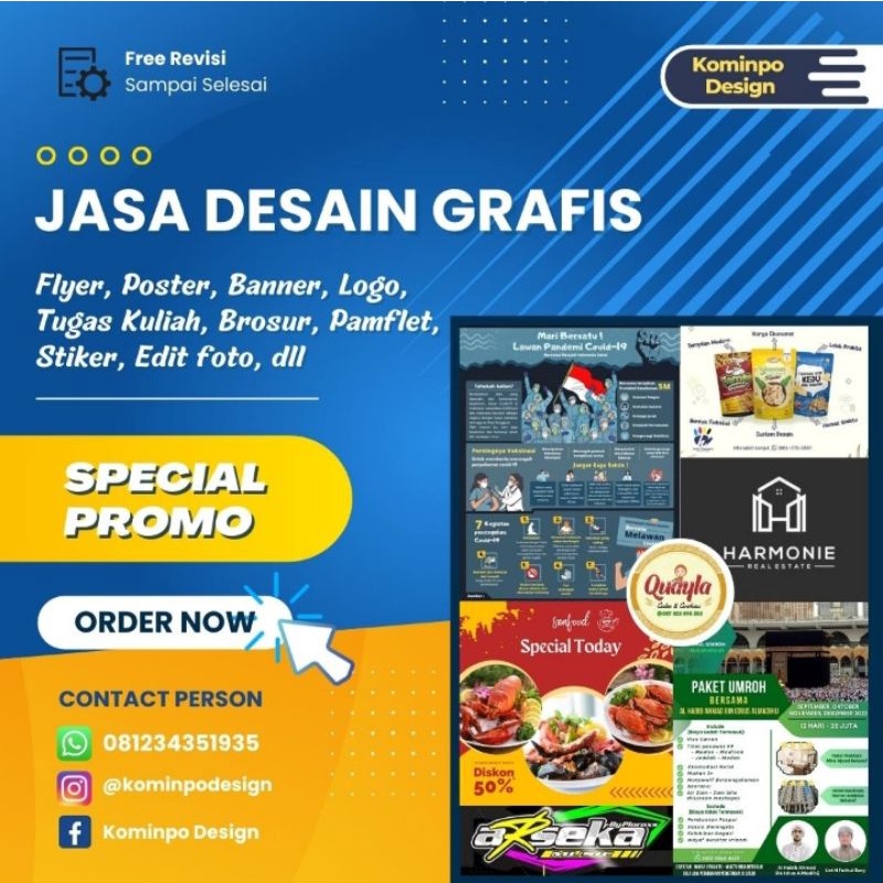 Jual Jasa desain poster logo banner flyer brosur dll. termurah | Shopee ...