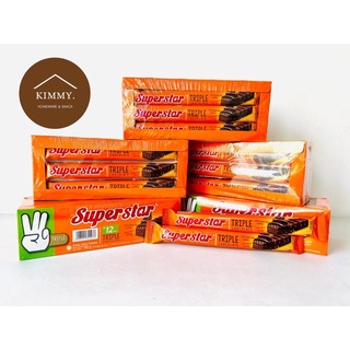 Jual SUPERSTAR WAFER TRIPLE CHOCOLATE 1 BOX ISI 12 / SUPERSTAR WAFER ...