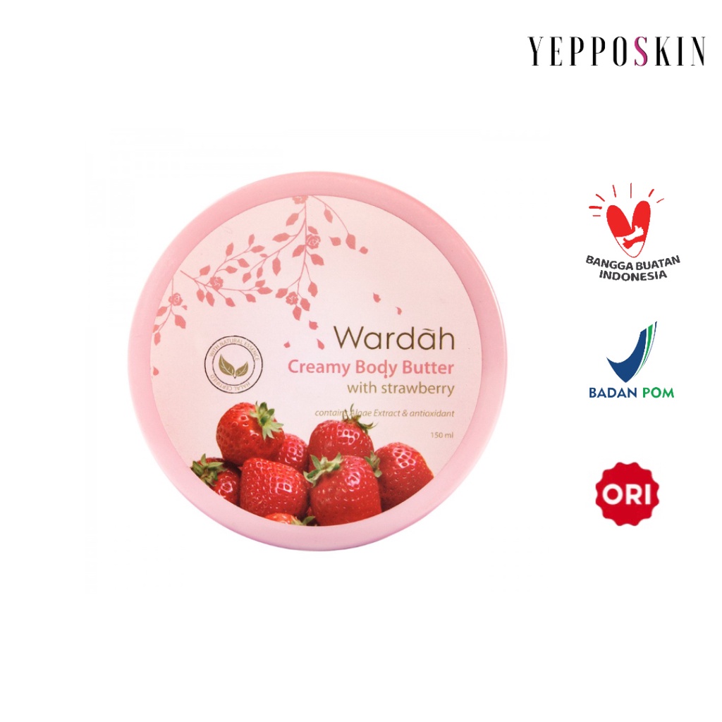 Jual WARDAH Creamy Body Butter Strawberry 50ml | Shopee Indonesia